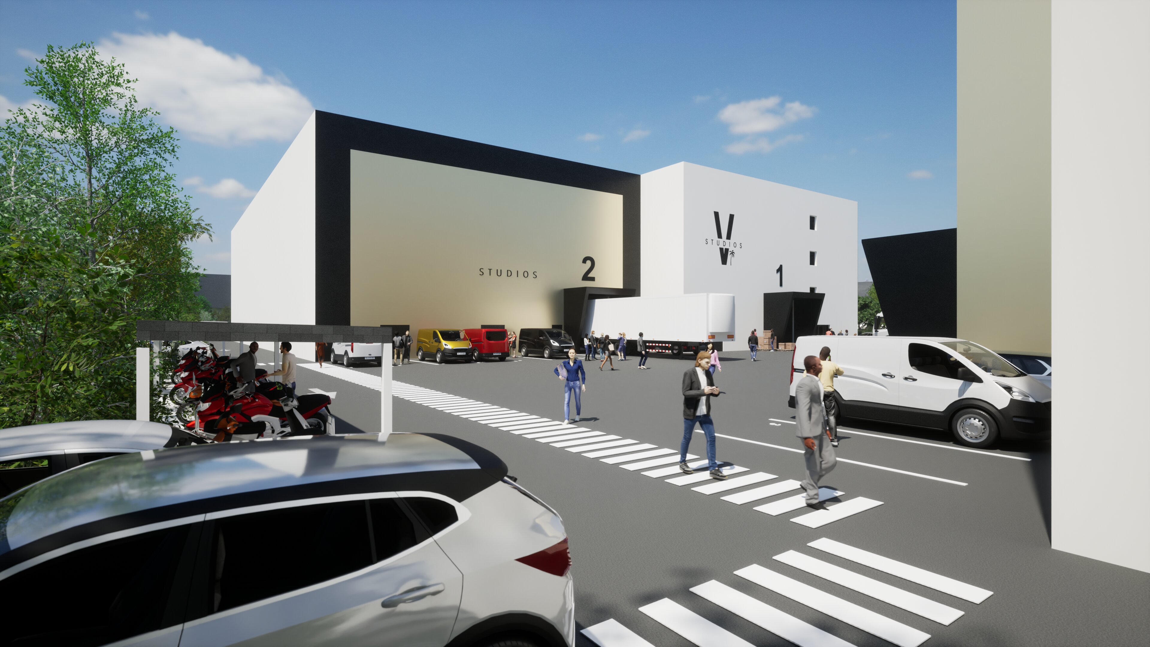 Le groupe France Télévisions pose la première pierre de ses nouveaux studios de production, à ...